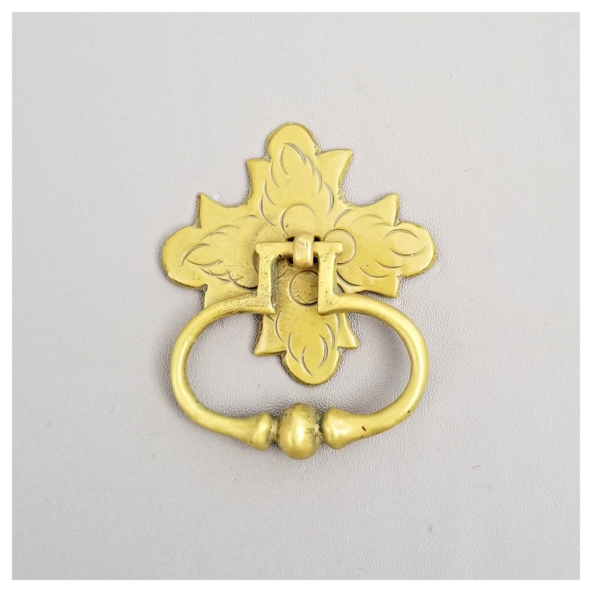 Brass ring drop handles, ring pulls, ring drawer pull