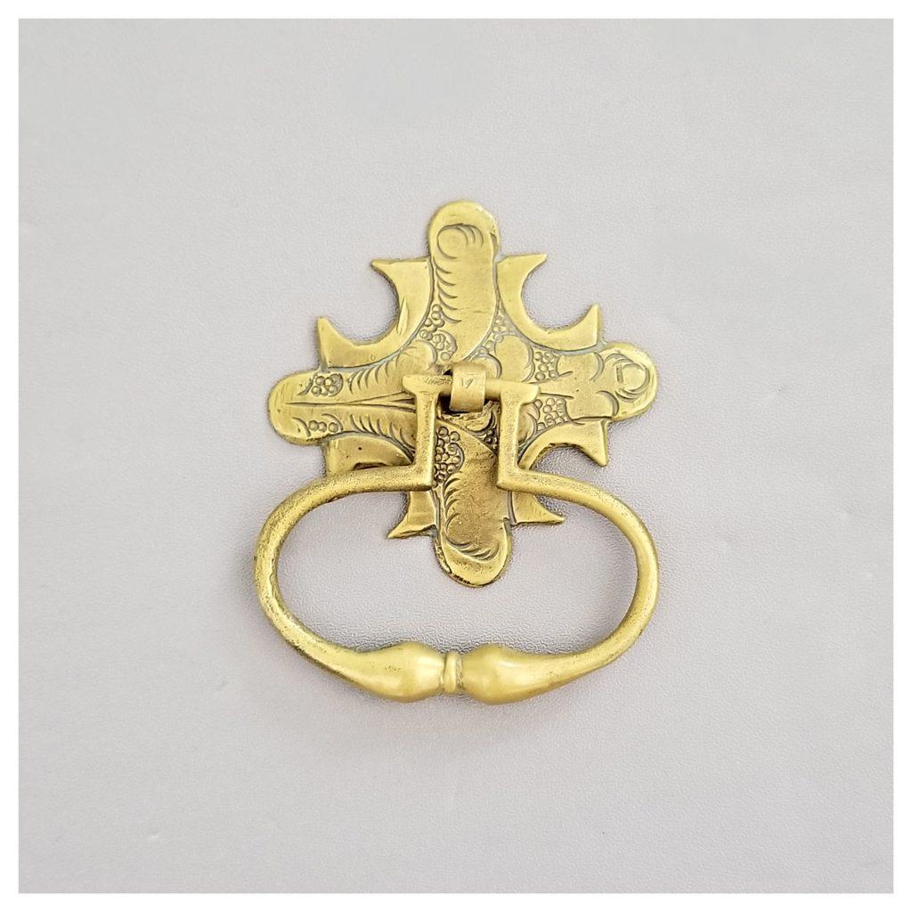 Brass ring drop handles, ring pulls, ring drawer pull