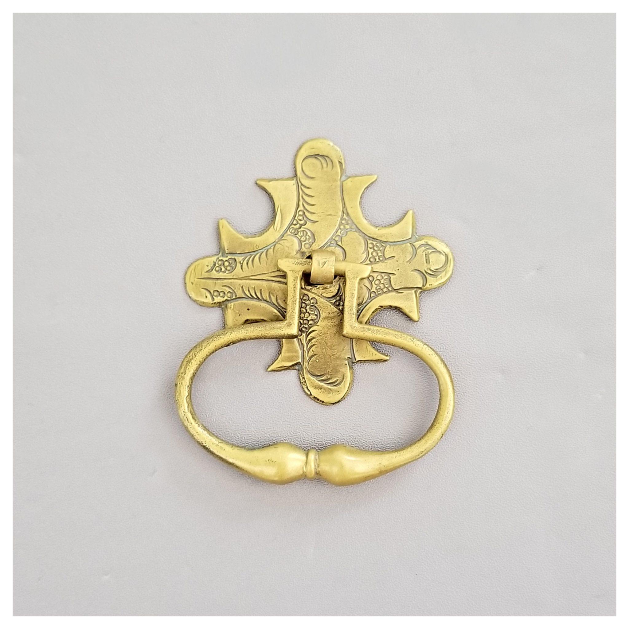 Brass ring drop handles, ring pulls, ring drawer pull