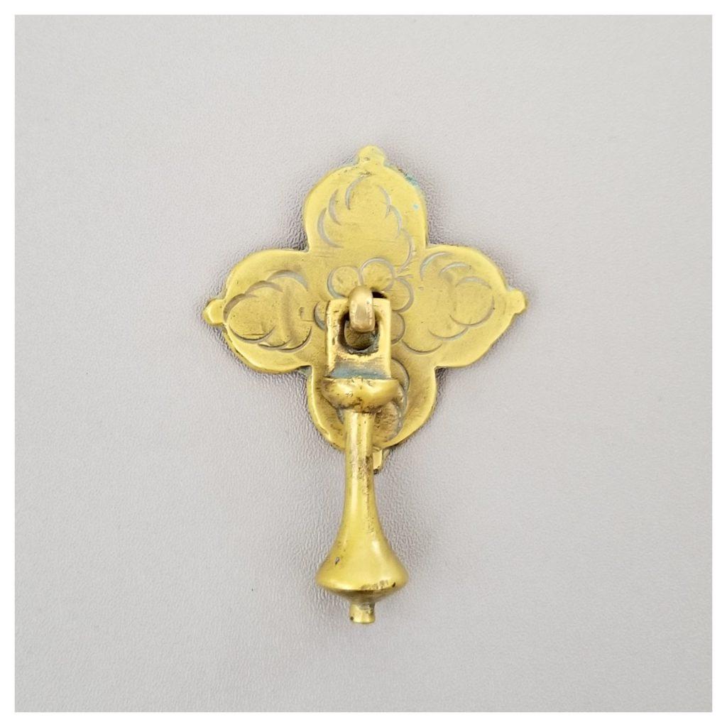 Brass fish tail, pear drop and teardrop handles, drawer pulls