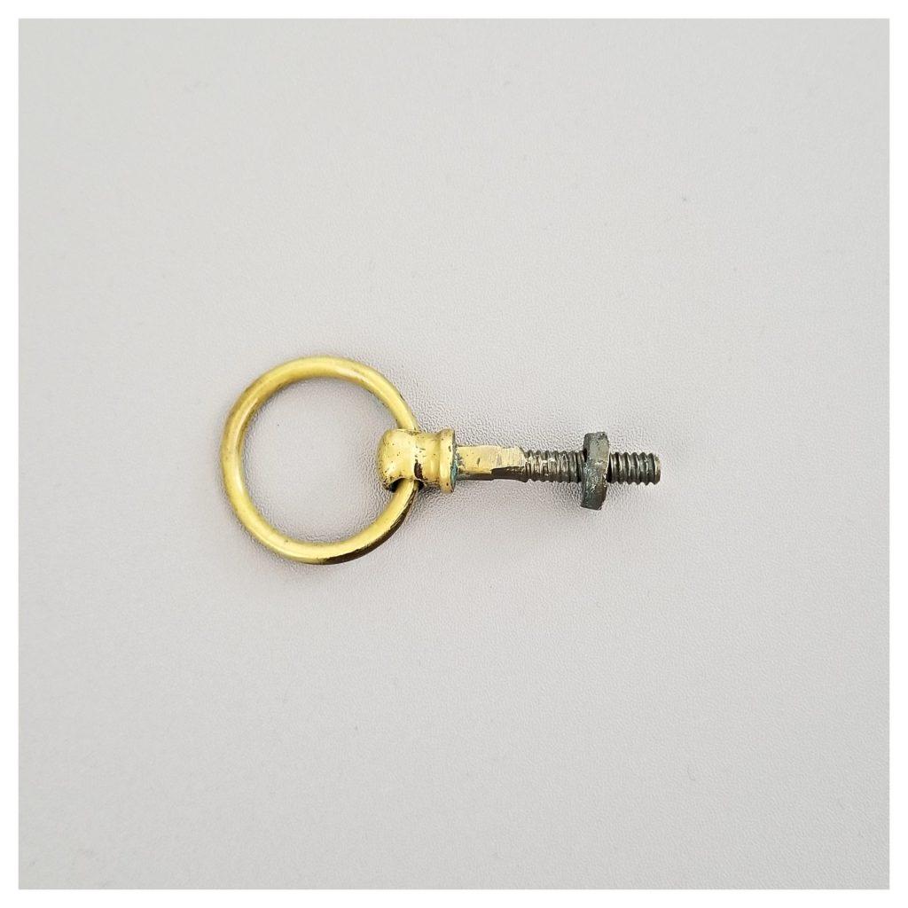 Ring Drop and Post - Antique Brass - Replica Brassware