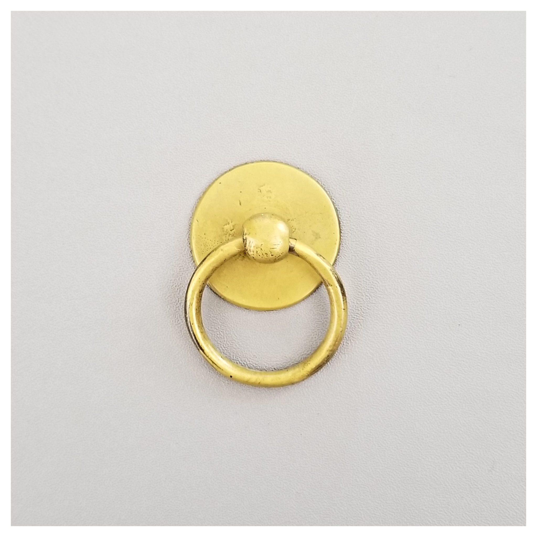 Ring Drop and Post - Antique Brass - Replica Brassware