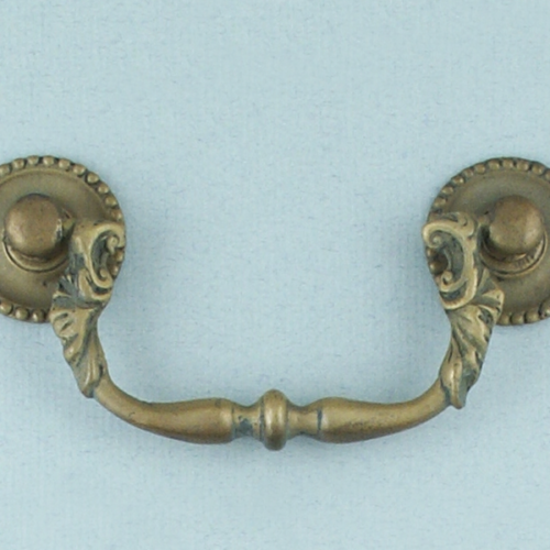 Brass swan neck loop handle, swan neck bail handle, complete loop handles