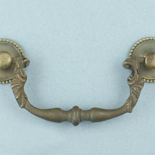 Brass swan neck loop handle, swan neck bail handle, complete loop handles