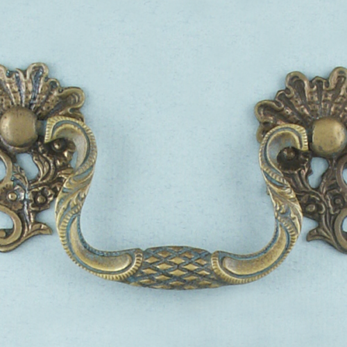 Brass swan neck loop handle, swan neck bail handle, complete loop handles