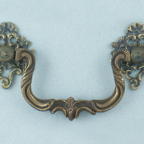 Brass swan neck loop handle, swan neck bail handle, complete loop handles