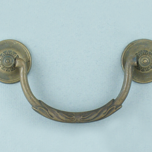 Brass swan neck loop handle, swan neck bail handle, complete loop handles