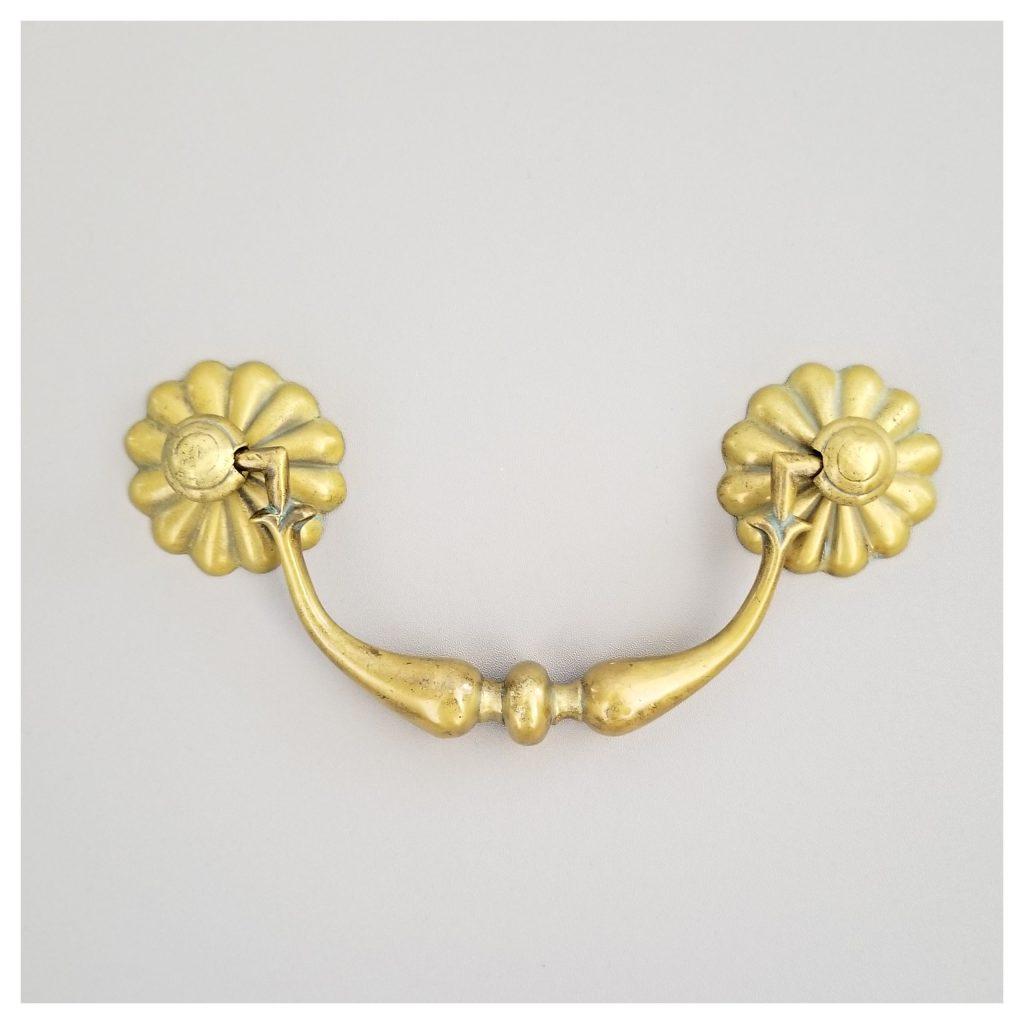 Brass swan neck loop handle, swan neck bail handle, complete loop handles