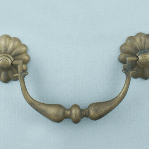 Brass swan neck loop handle, swan neck bail handle, complete loop handles