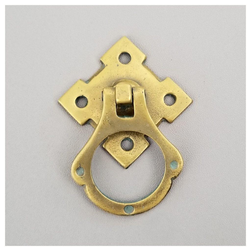 Brass ring drop handles, ring pulls, ring drawer pull
