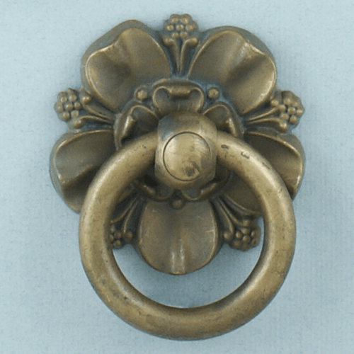 Brass ring drop handles, ring pulls, ring drawer pull