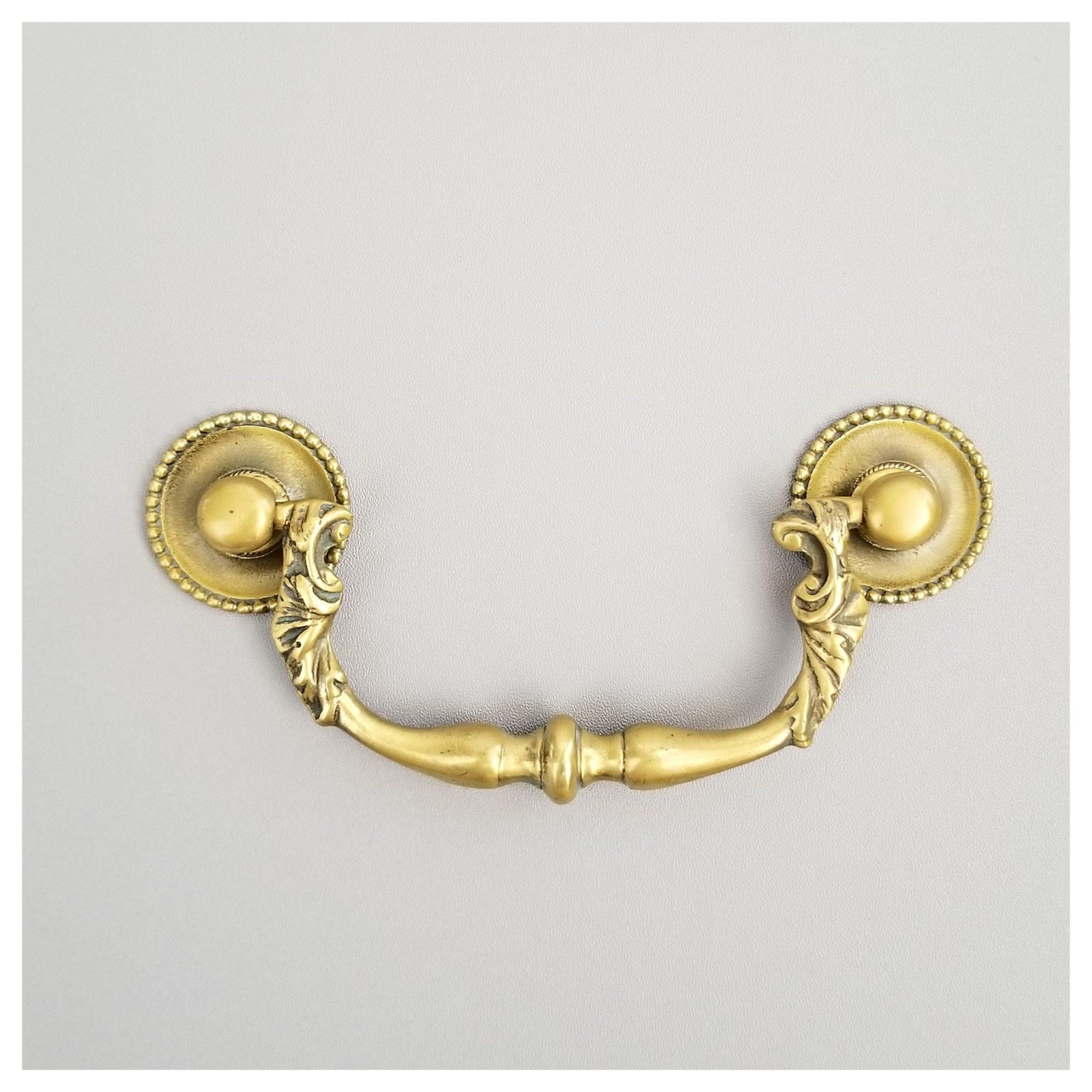 Brass swan neck loop handle, swan neck bail handle, complete loop handles