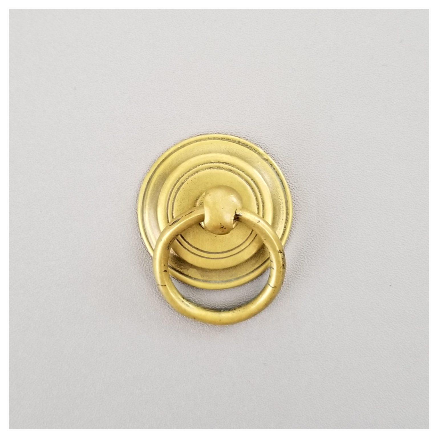 Brass ring drop handles, ring pulls, ring drawer pull