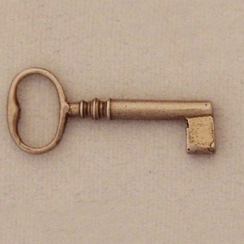 Key blanks, brass keys, keybow for antique furniture, cupboards