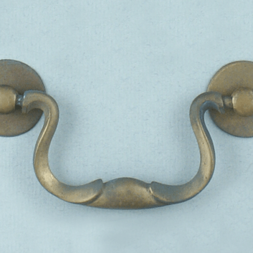 Brass swan neck loop handle, swan neck bail handle, complete loop handles