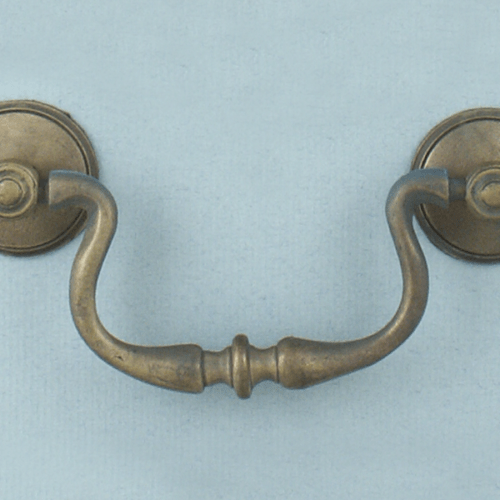 Brass swan neck loop handle, swan neck bail handle, complete loop handles
