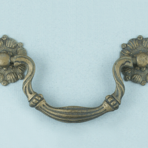 Brass swan neck loop handle, swan neck bail handle, complete loop handles