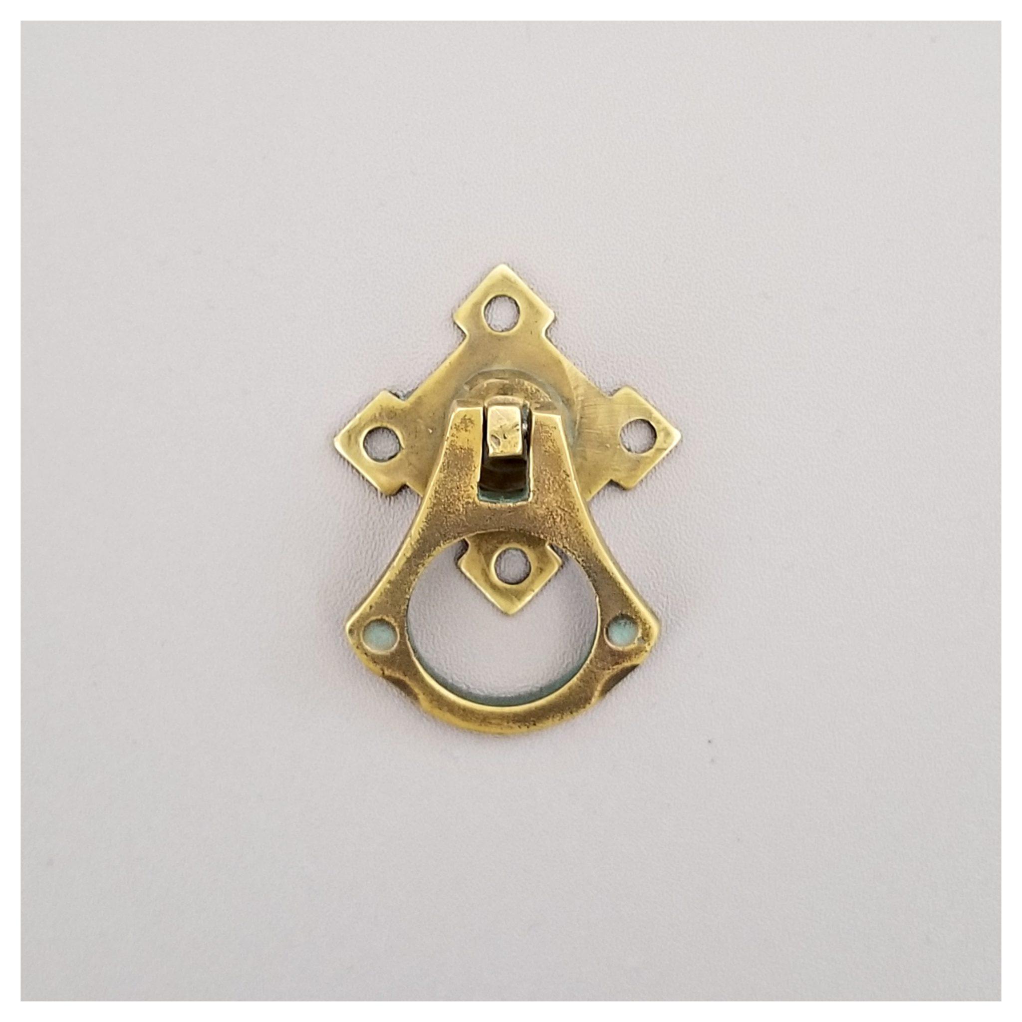 Brass ring drop handles, ring pulls, ring drawer pull