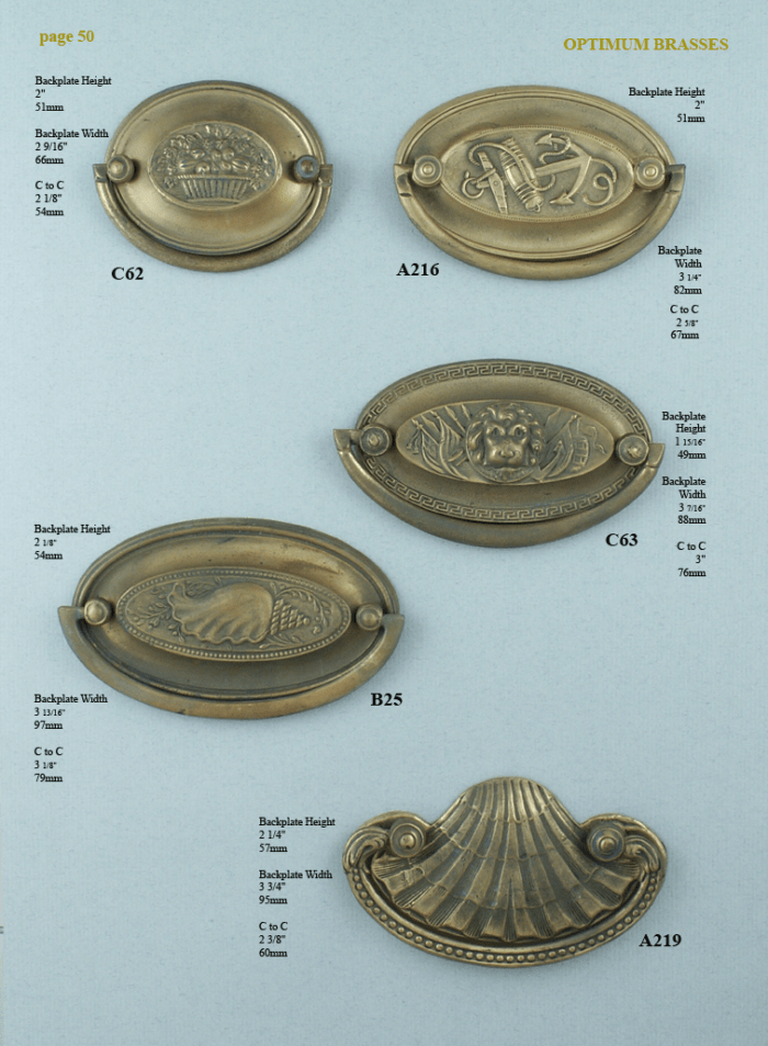 Pressed Type Shell Pattern Handle - A219 : Optimum Brasses